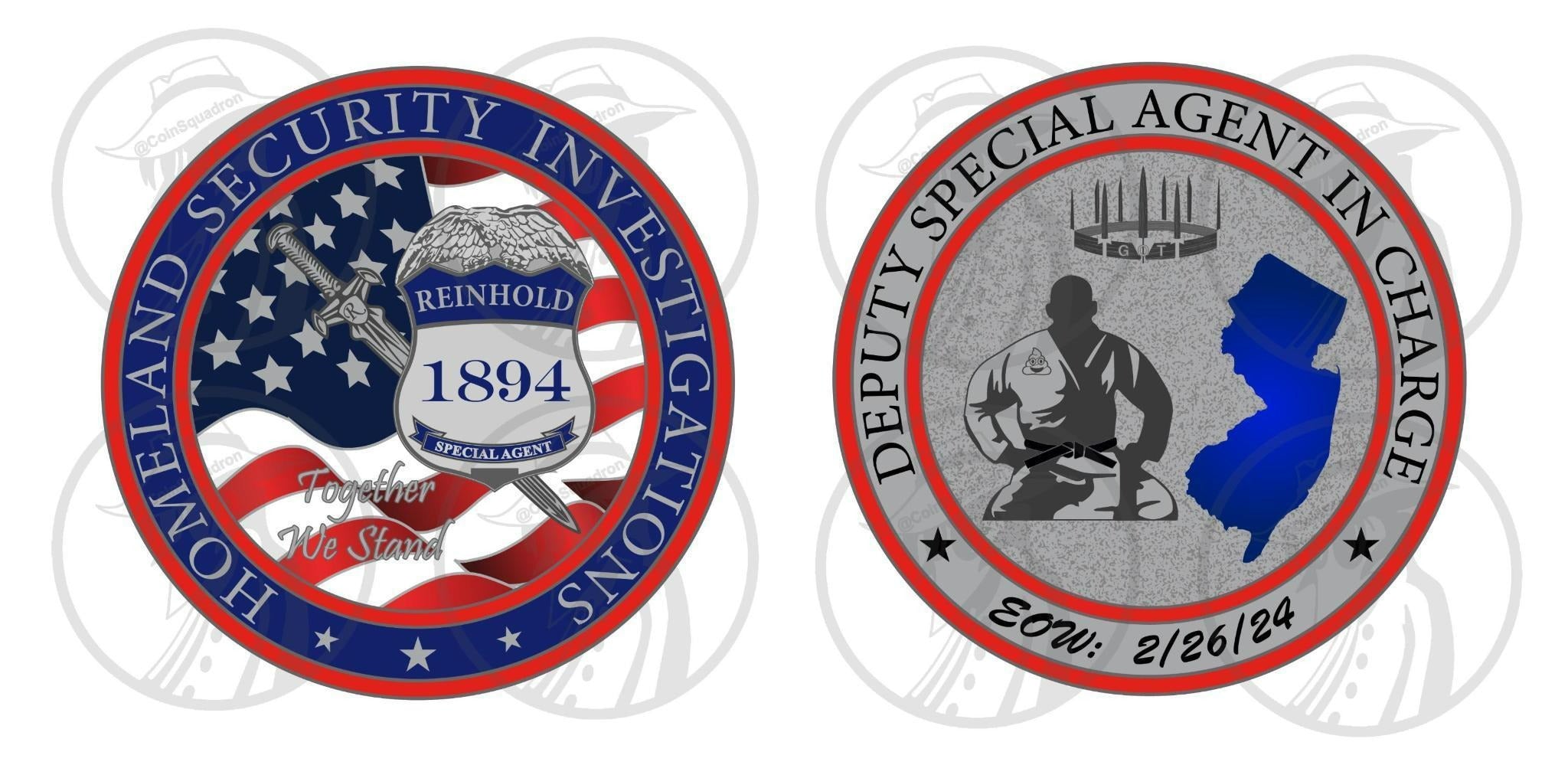 HSI NJ Deputy SAC Rich Reinhold Memorial Coin Pre-Sale - PLS READ BELO ...
